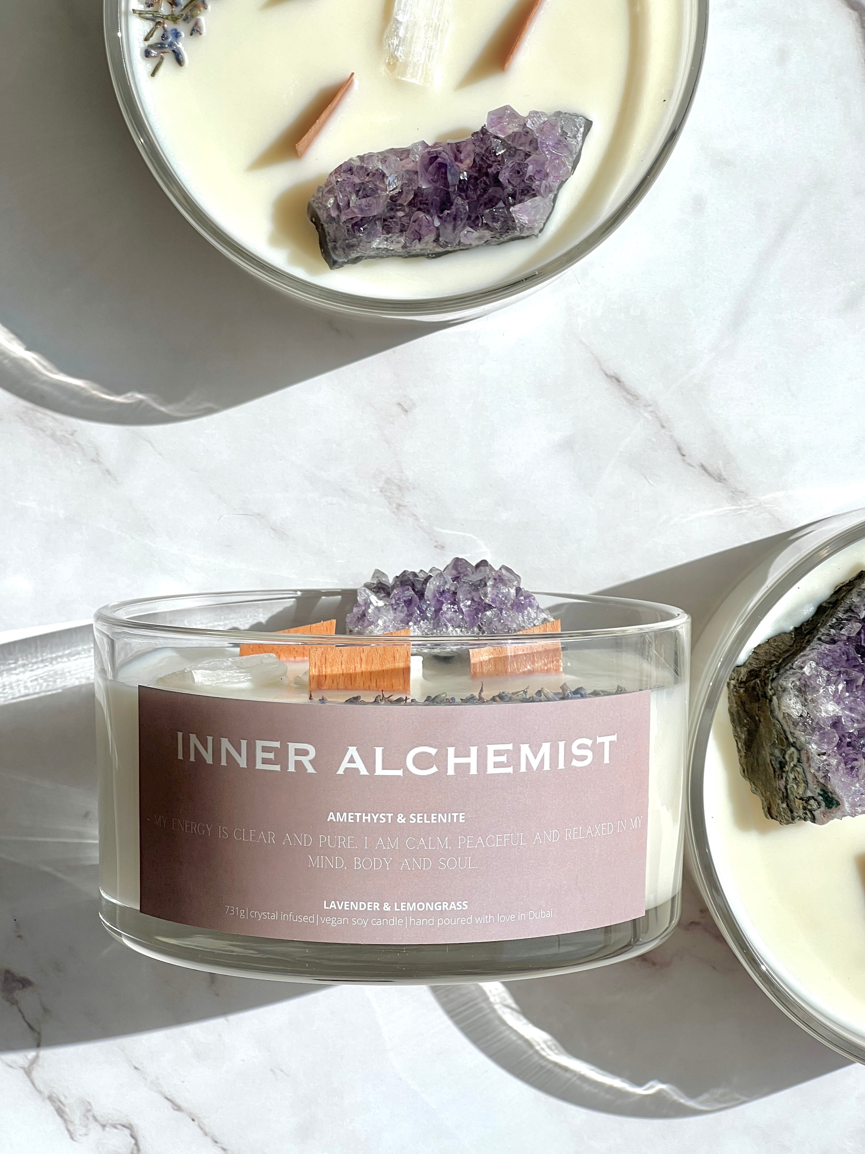 730g CRYSTAL INFUSED CANDLES – inneralchemist